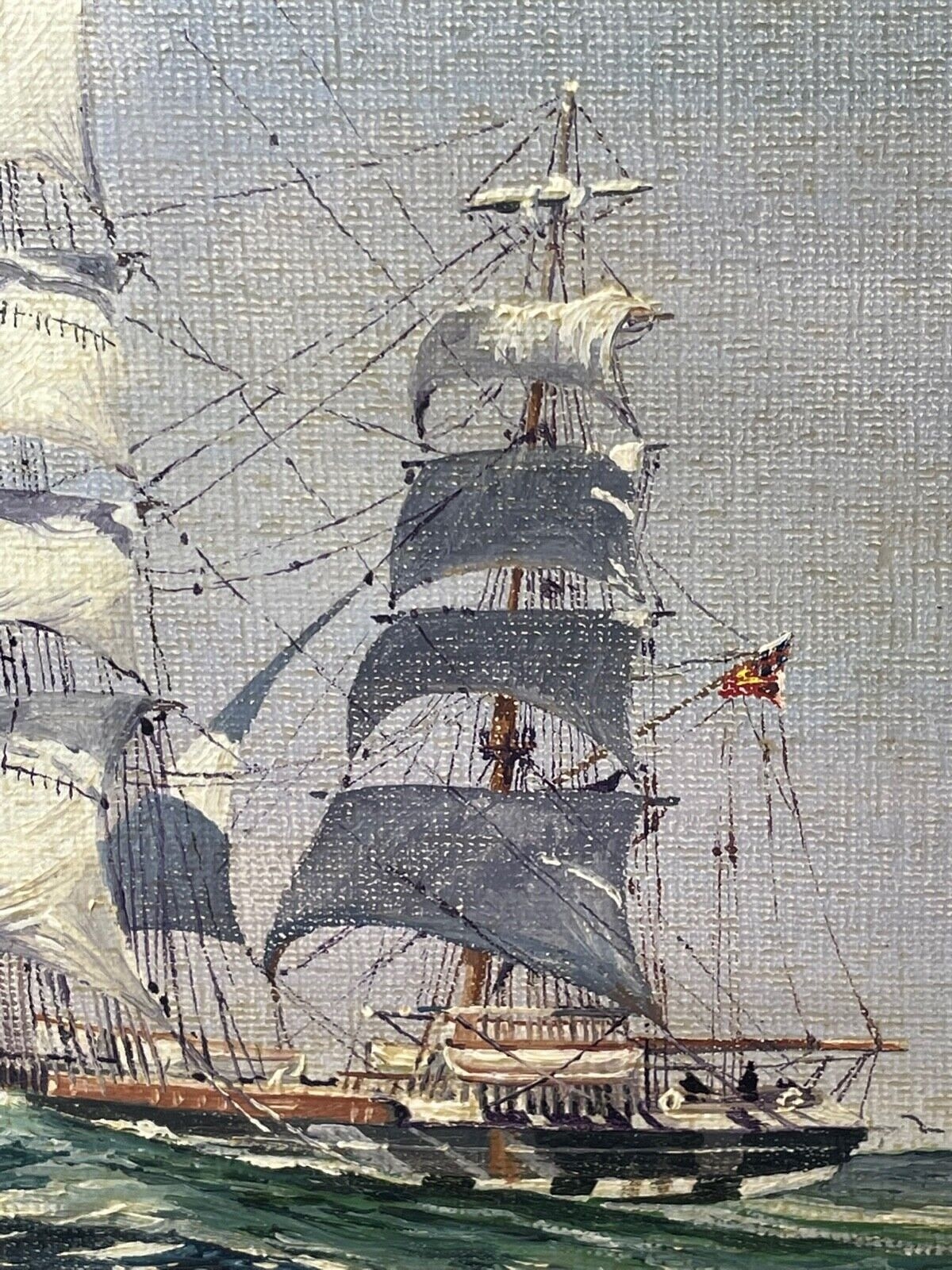 E. G. Burrows | 3 MASTED CLIPPER SAILING SHIP LOCH SLOY OIL PAINTING ...