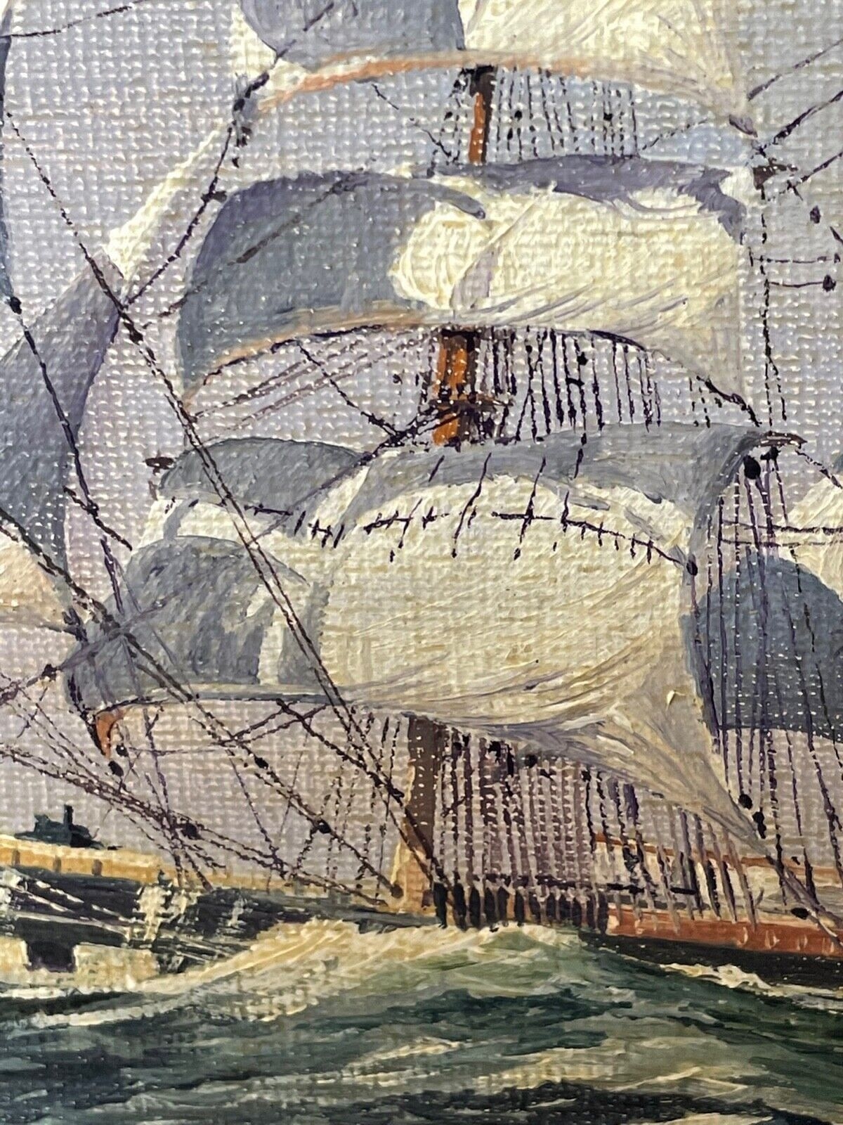 E. G. Burrows | 3 MASTED CLIPPER SAILING SHIP LOCH SLOY OIL PAINTING ...