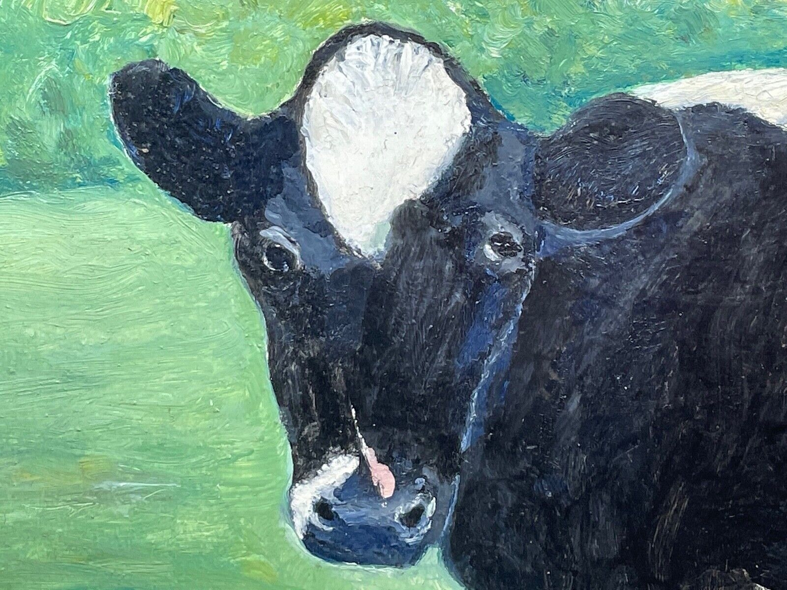 F. Goldring | HOLSTEIN FRIESIAN PRIZED FARM COW SUSAN PORTRAIT OIL ...