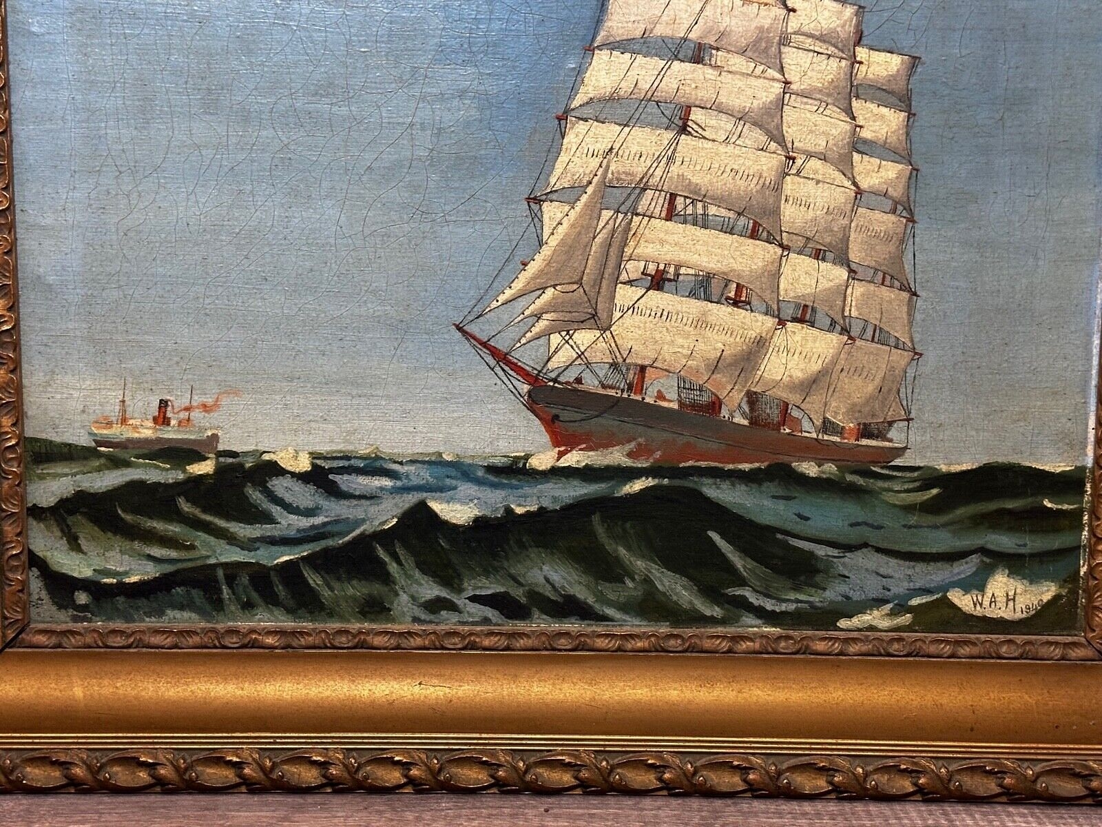 Christopher Guise | CLIPPER STEAM SHIPS OIL PAINTING (Mid 20th Century ...