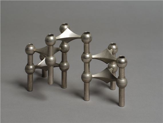 Hans Nagel | A set of five interlocking candlesticks | MutualArt