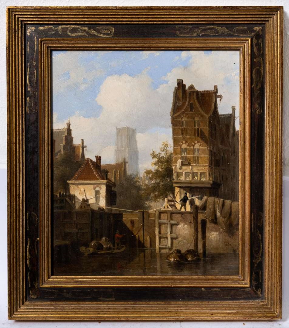 Everhardus C. Koster | Het openen van de sluizen in Rotterdam (1844 ...