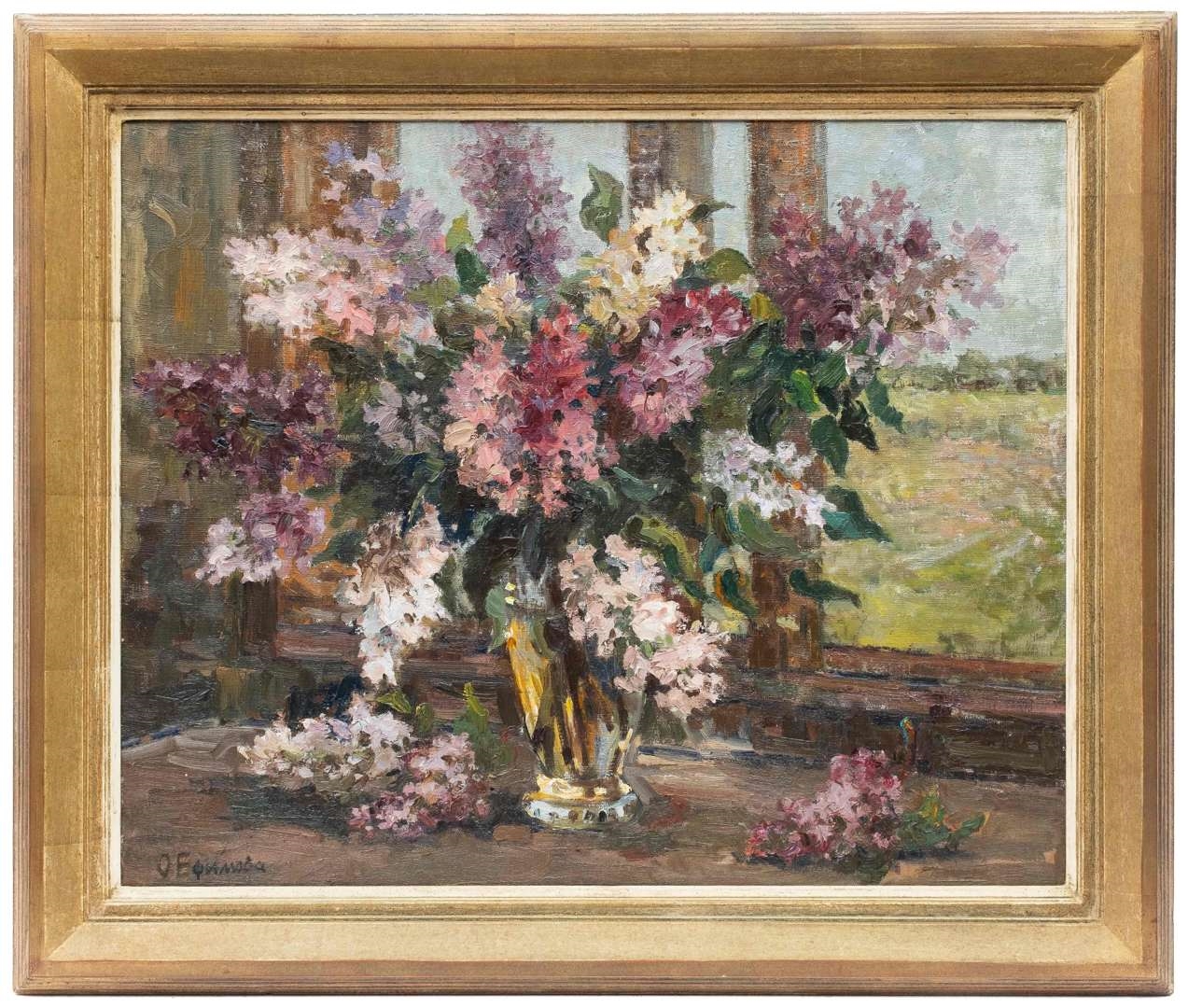 Olga Aleksandrovna Efimova | Boeket van seringen voor het raam (1954 ...