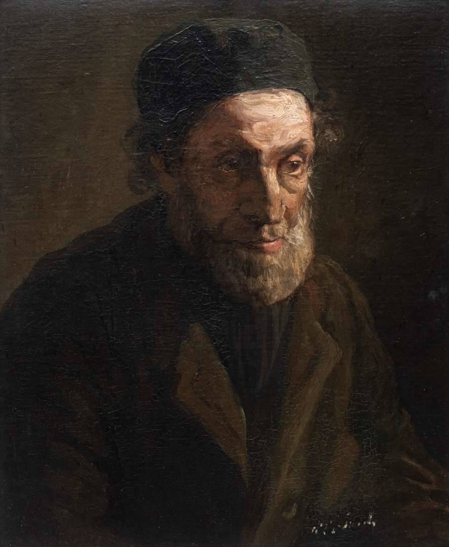 Jozef Israëls | Portret van een oude man | MutualArt