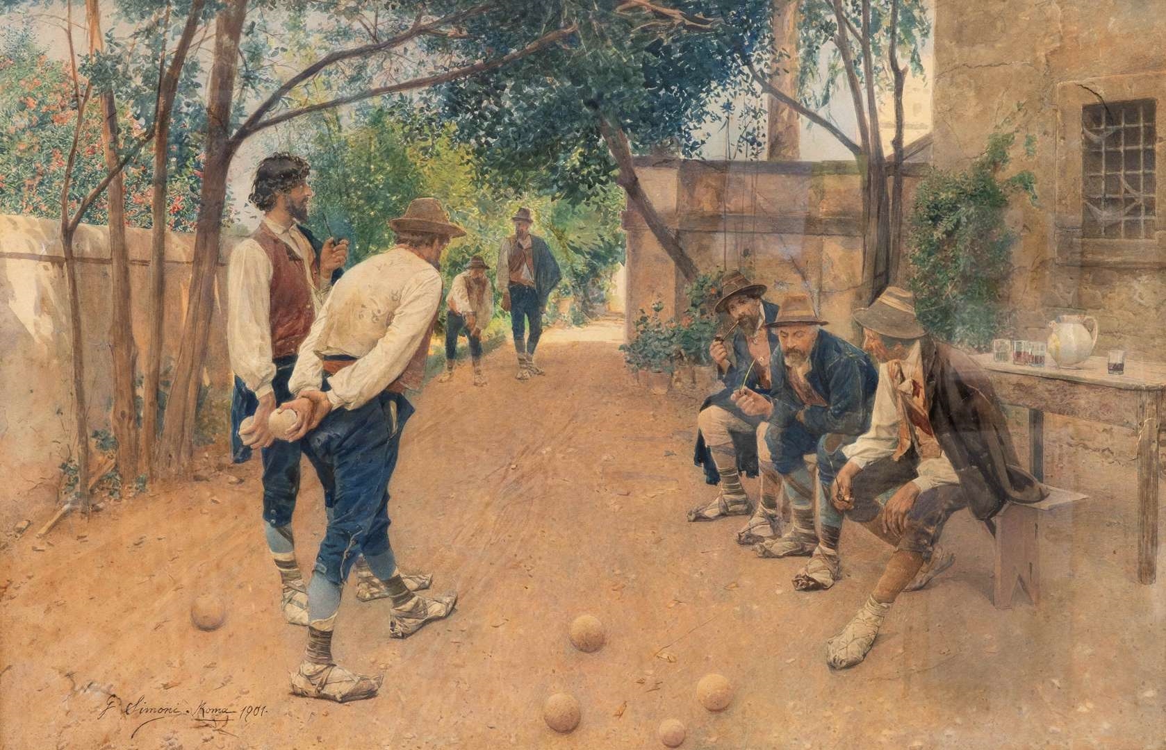 Gustavo Simoni | Jeux de boules (1901) | MutualArt