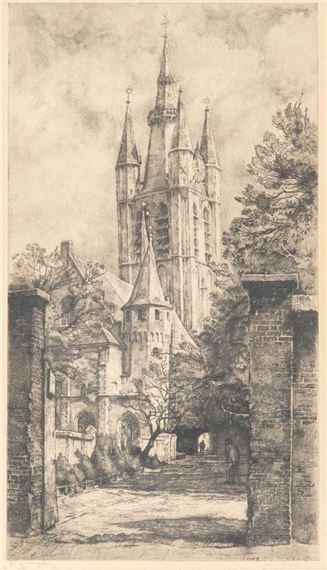 Willem Gerard Hofker | Prinsenhof te Delft (1949) | MutualArt