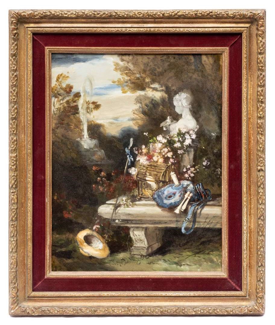 Philippe Rousseau | De bloemenbank/Le banc aux fleurs (1834) | MutualArt