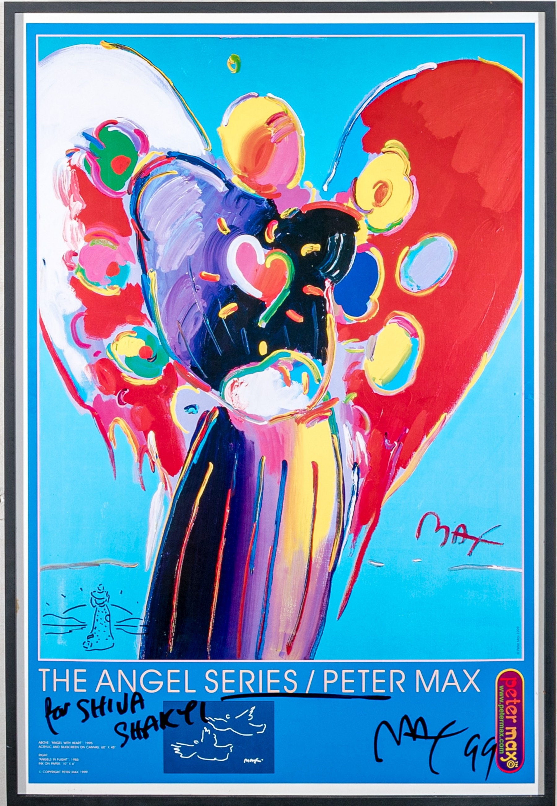 Peter Max | ANGEL WITH HEART (99) | MutualArt