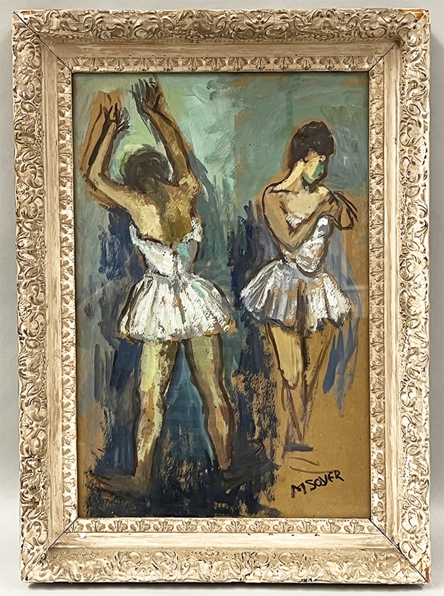 Moses Soyer | two ballerinas | MutualArt