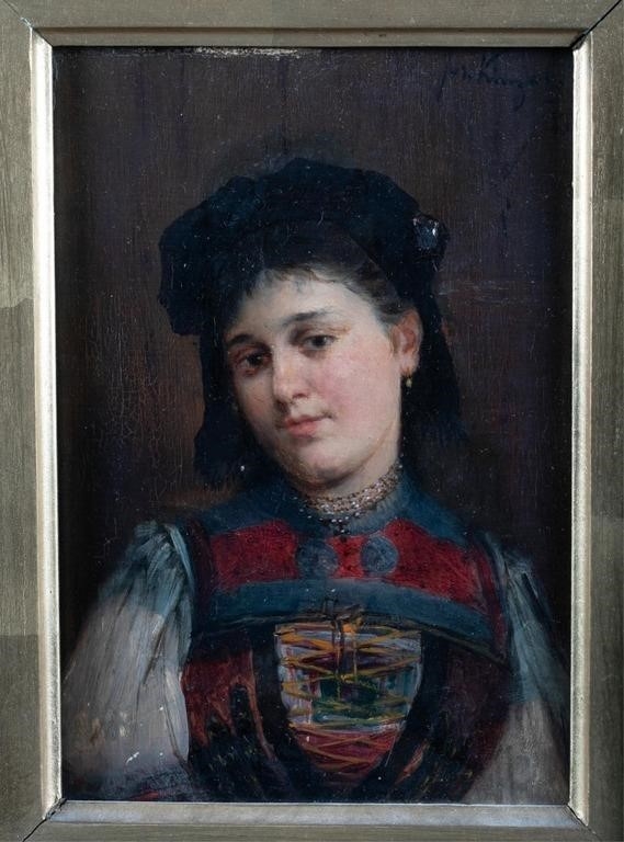 Josef Kinzel | Portrait of a young woman | MutualArt