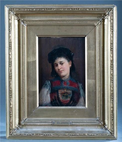 Josef Kinzel | Portrait of a young woman | MutualArt