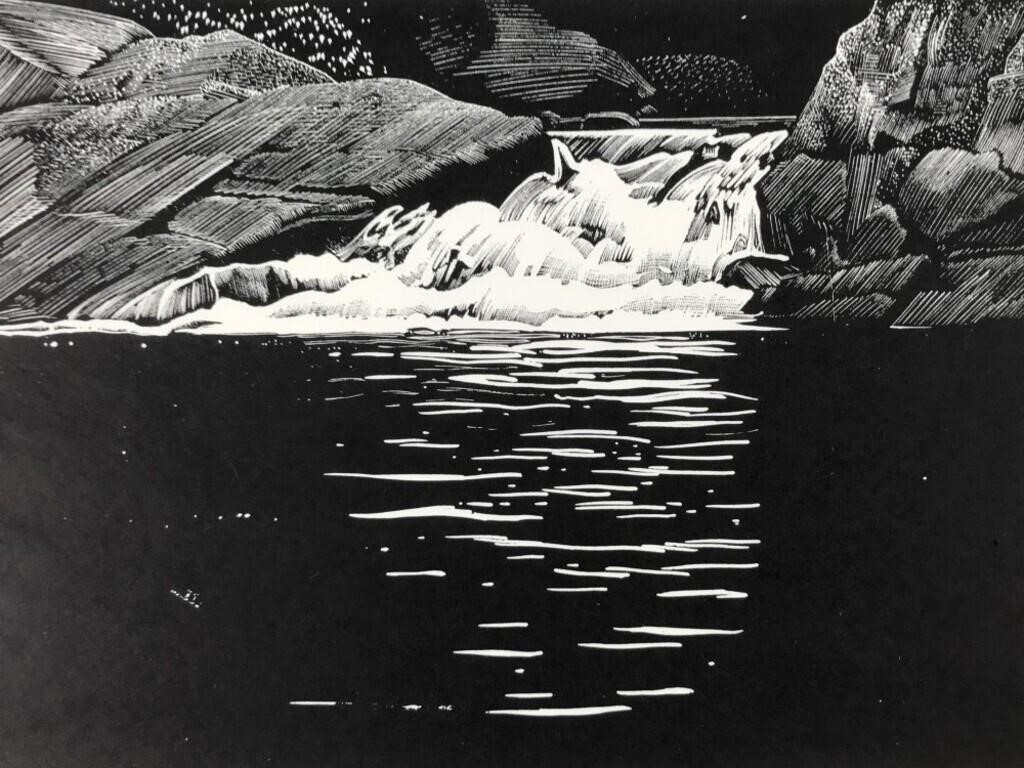 Walter Joseph Phillips | Waterfall (1934) | MutualArt
