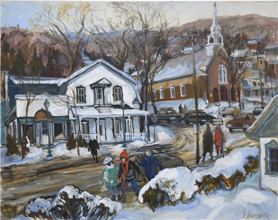 Ingrid Harrison | Village de campagne en hiver | MutualArt