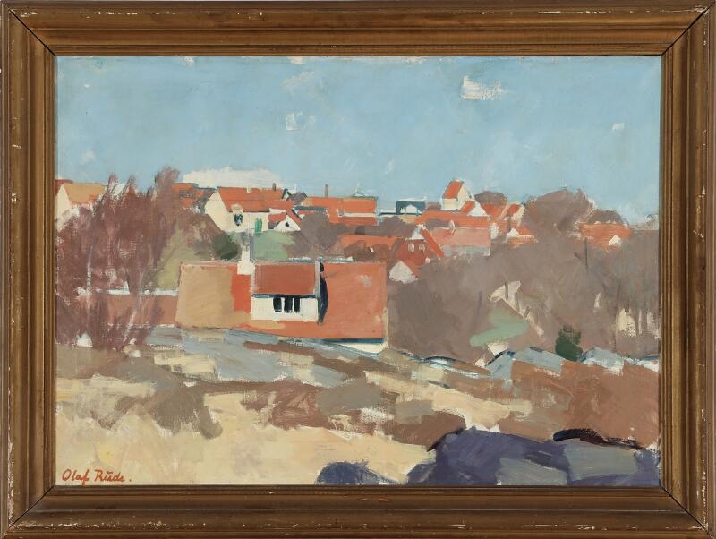 Olaf Rude | View of red roofs | MutualArt