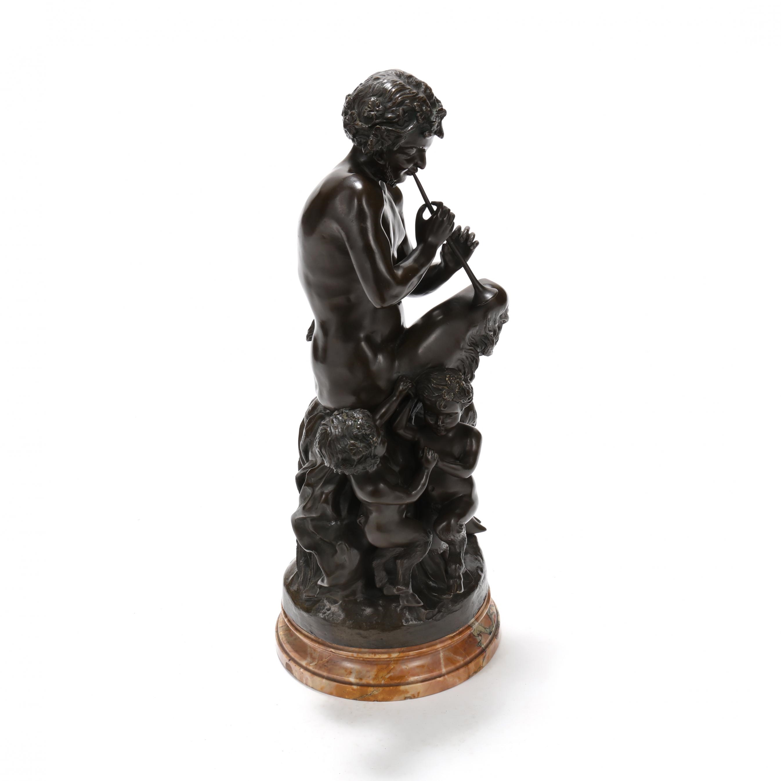 Claude Michel Clodion | Seated Satyr and Young Satyrs Dancing (Late ...