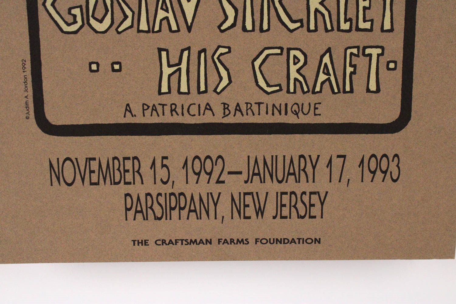 Gustav Stickley | Exhibition Poster | MutualArt