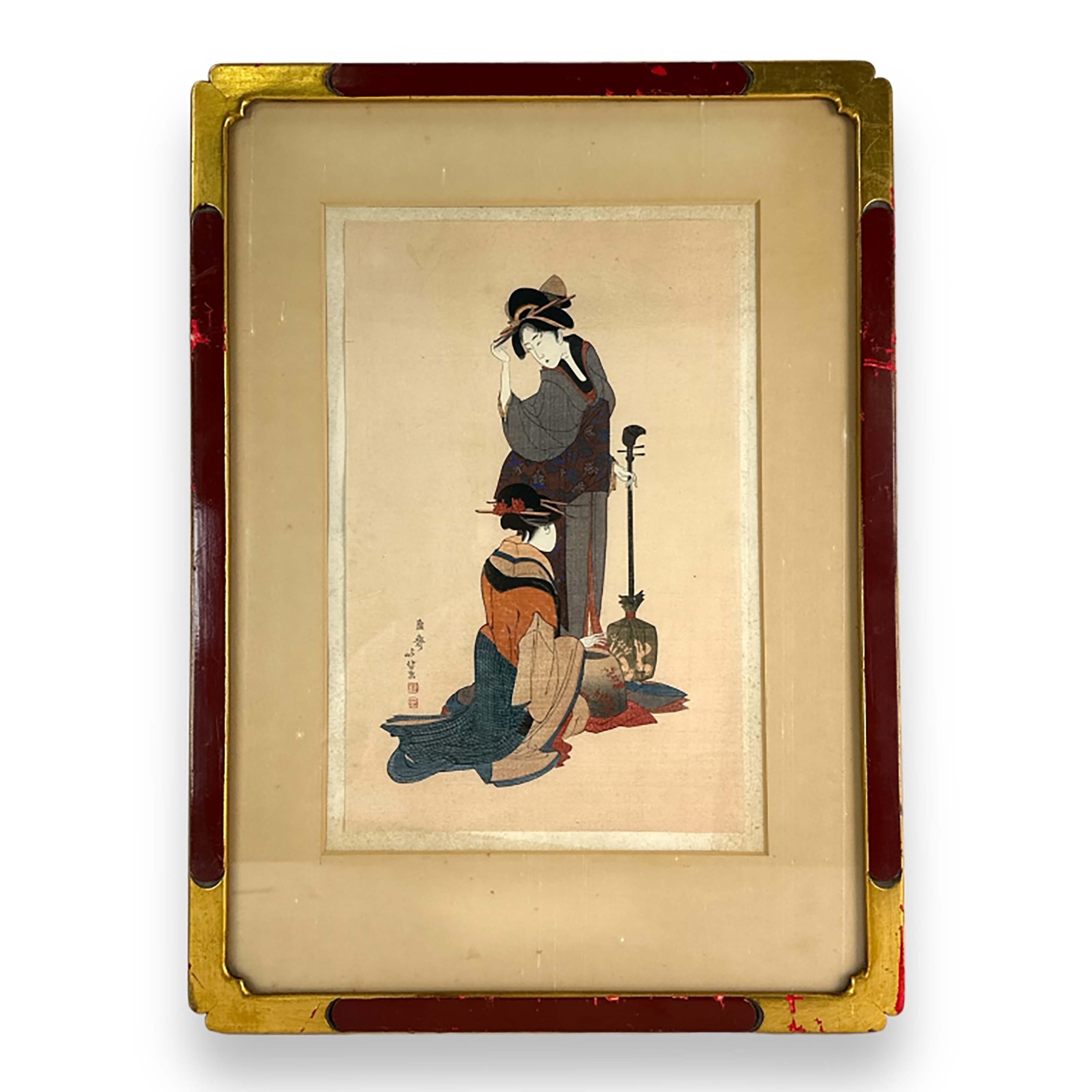 Katsushika Hokusai | Katsushika Hokusai 1960-1849) Beauty & Samisen ...