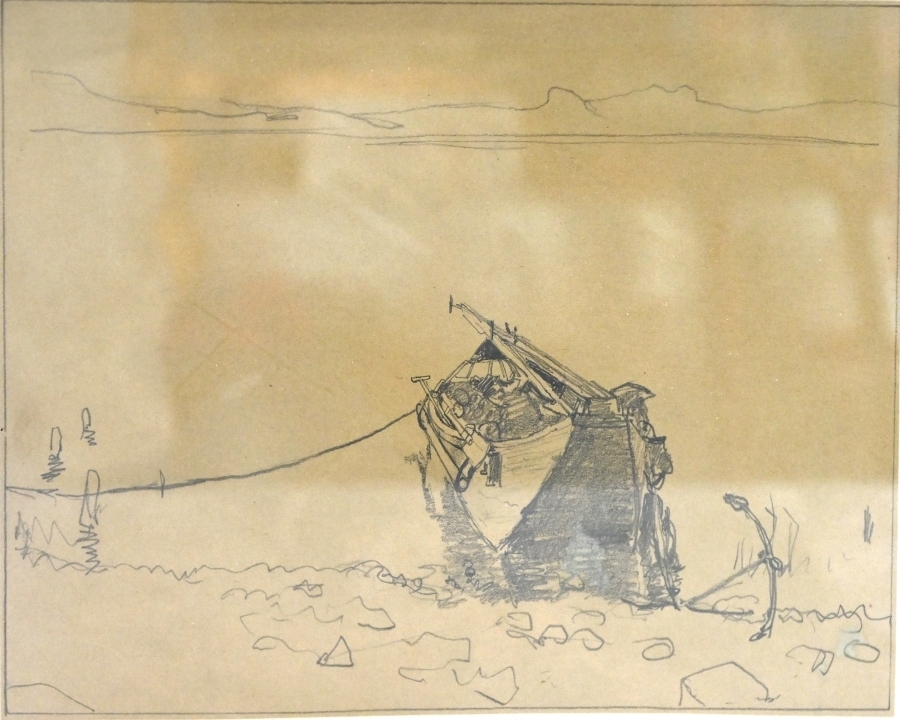 Heinrich Lotter | Wattschiff mit Hegau | MutualArt