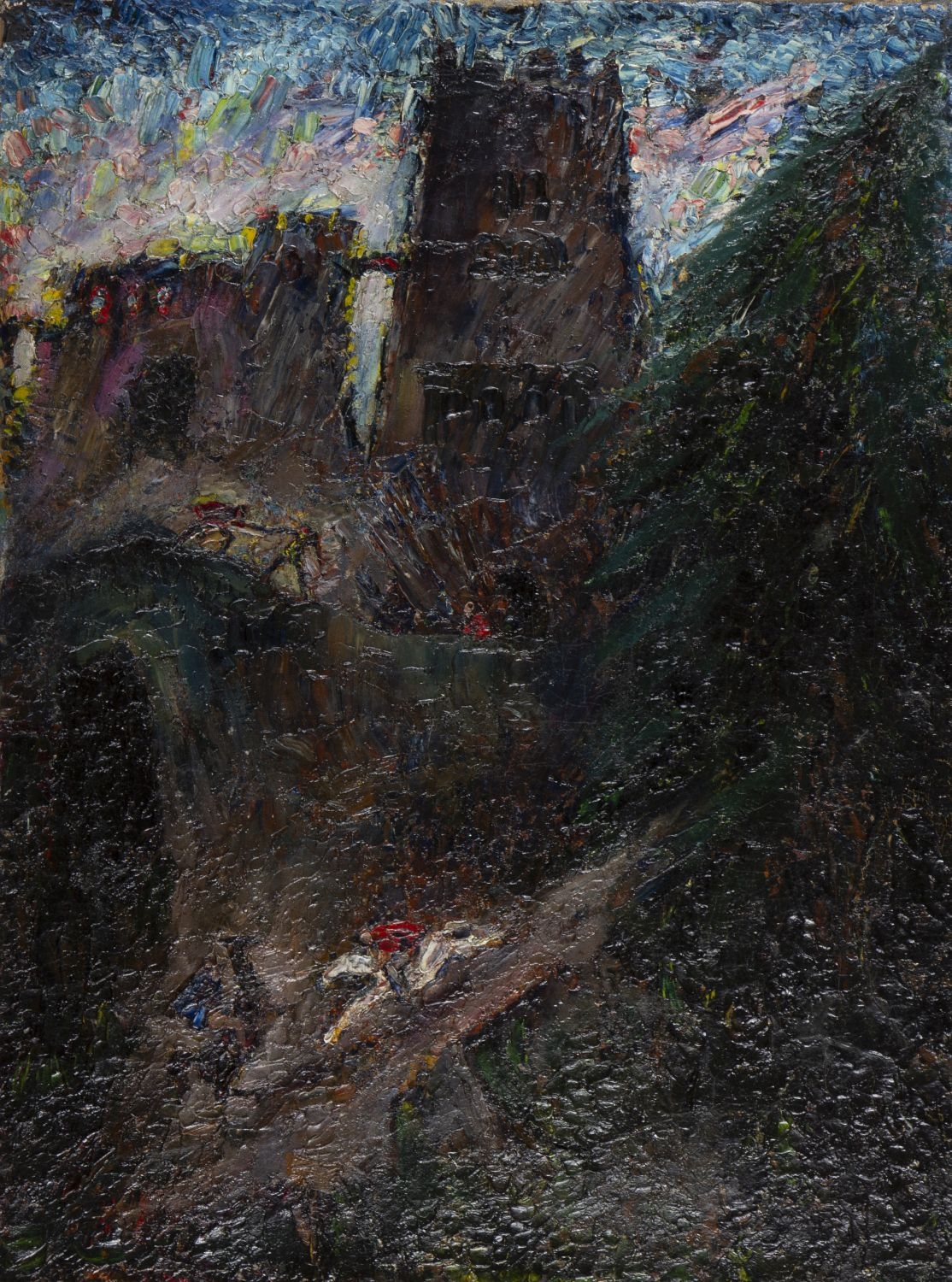 Wassily Kandinsky | Reiter und Degenfechter vor einer Burg | MutualArt