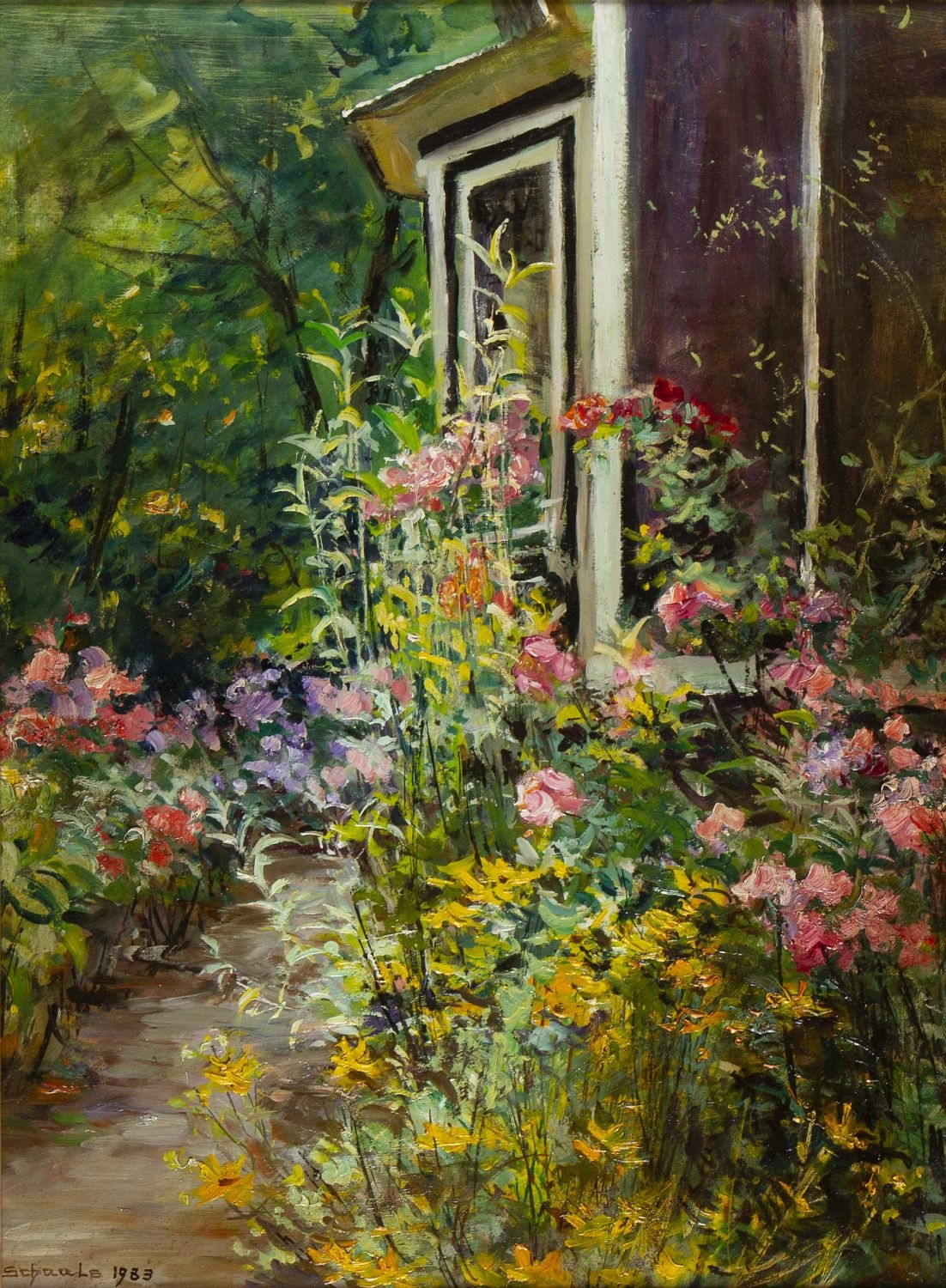 Inge Schaale | Gartenecke am Haus (1983) | MutualArt