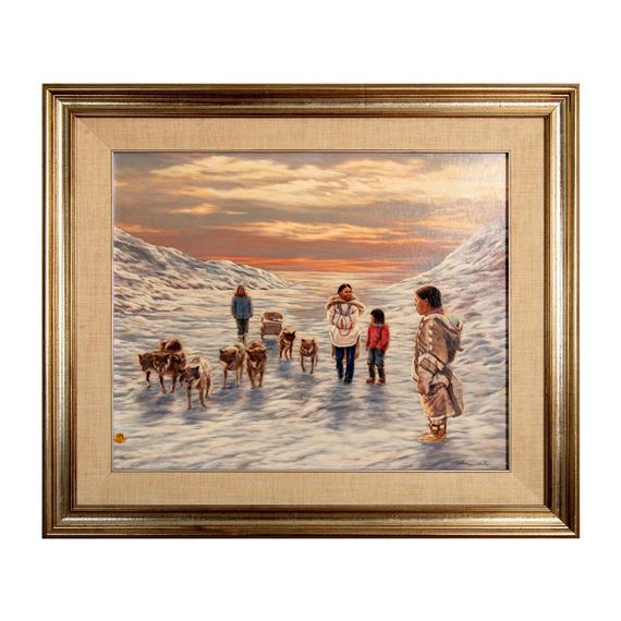 Anna Noeh | An Inuit family and their team of huskies | MutualArt