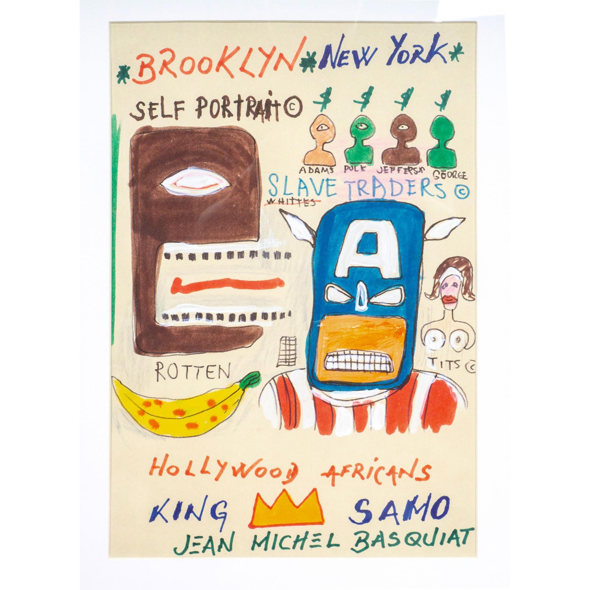 Jean-Michel Basquiat | Basquiat's self-portrait looking at Captain ...