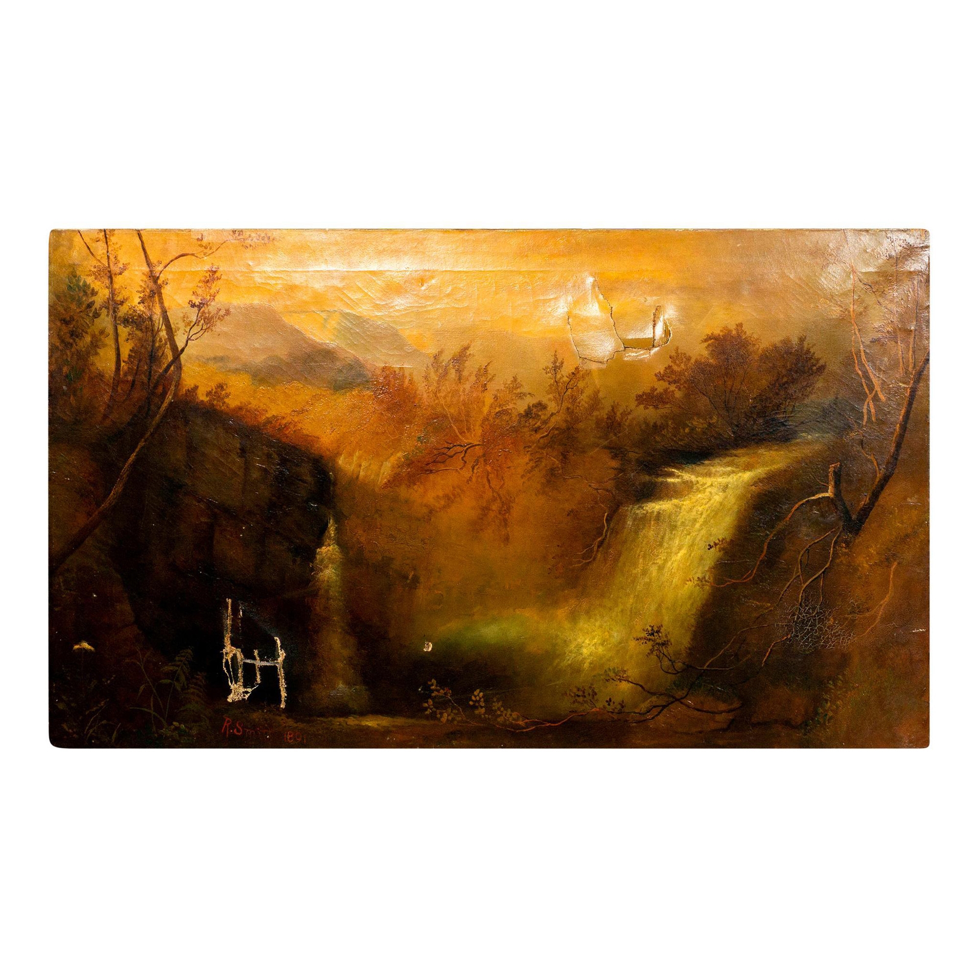 Russell Smith | Landscape with mountains (1891) | MutualArt