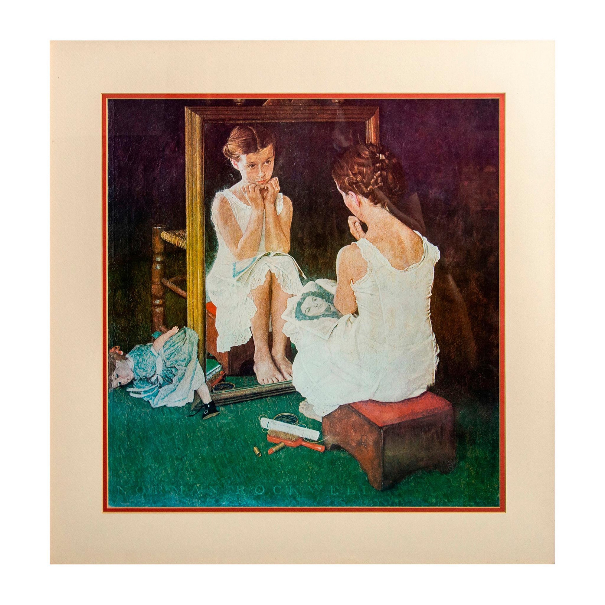 Norman Rockwell | Girl at Mirror (1980) | MutualArt