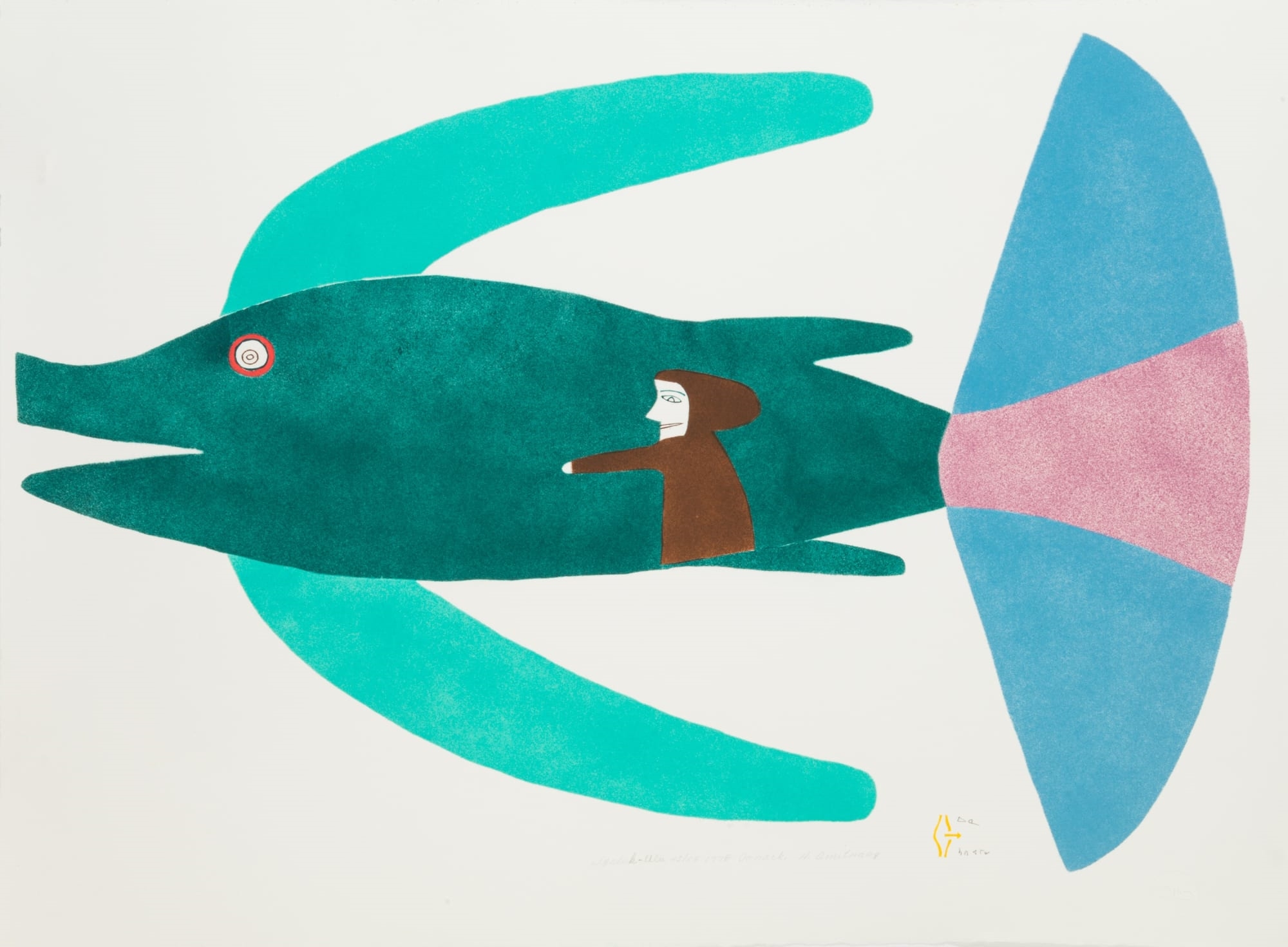Jessie Oonark | Ikaluq [Iqaluk] Ulu* (Fish Ulu) (1911 - 1978) | MutualArt