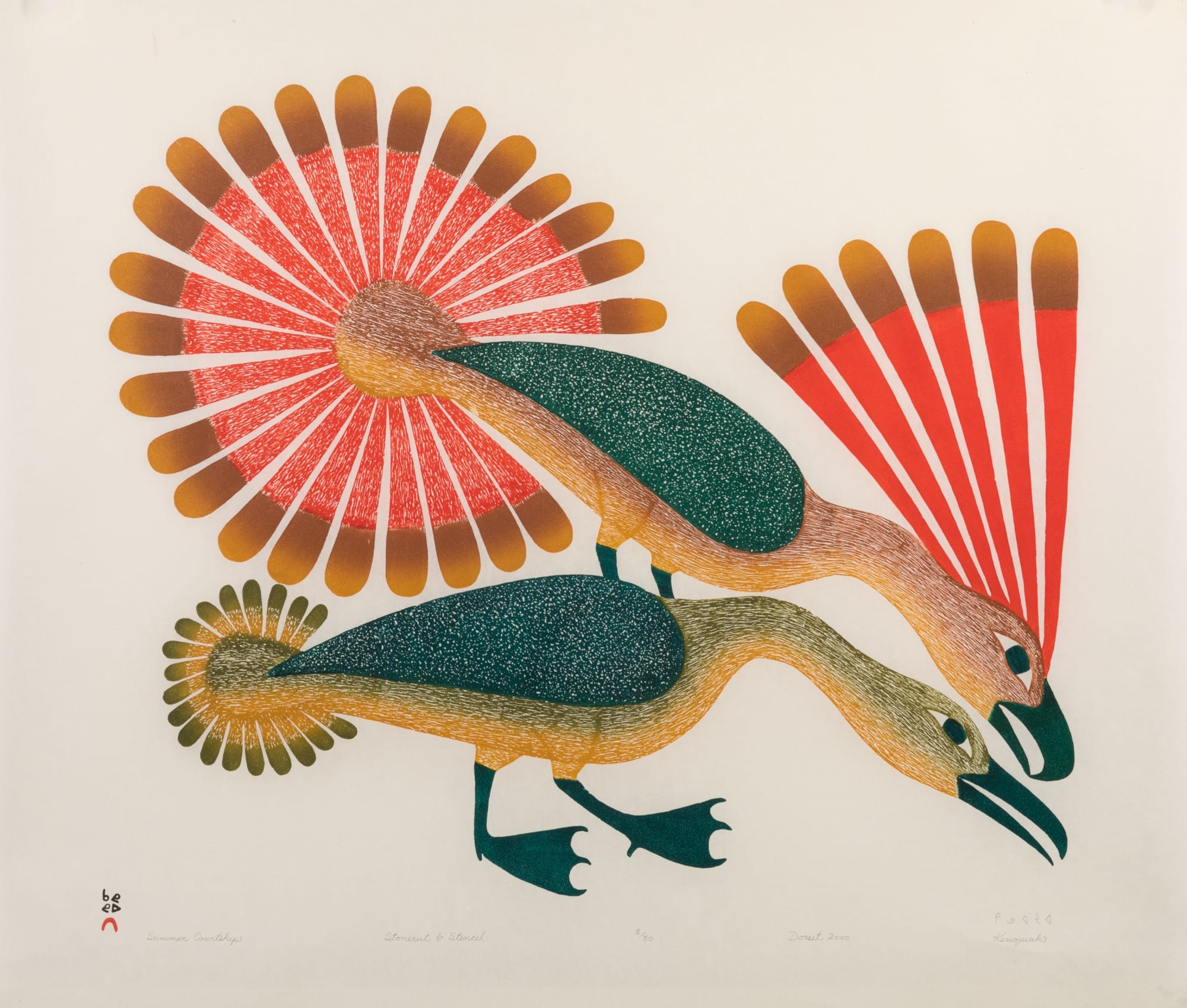 Kenojuak Ashevak | Summer Courtship (2000) | MutualArt