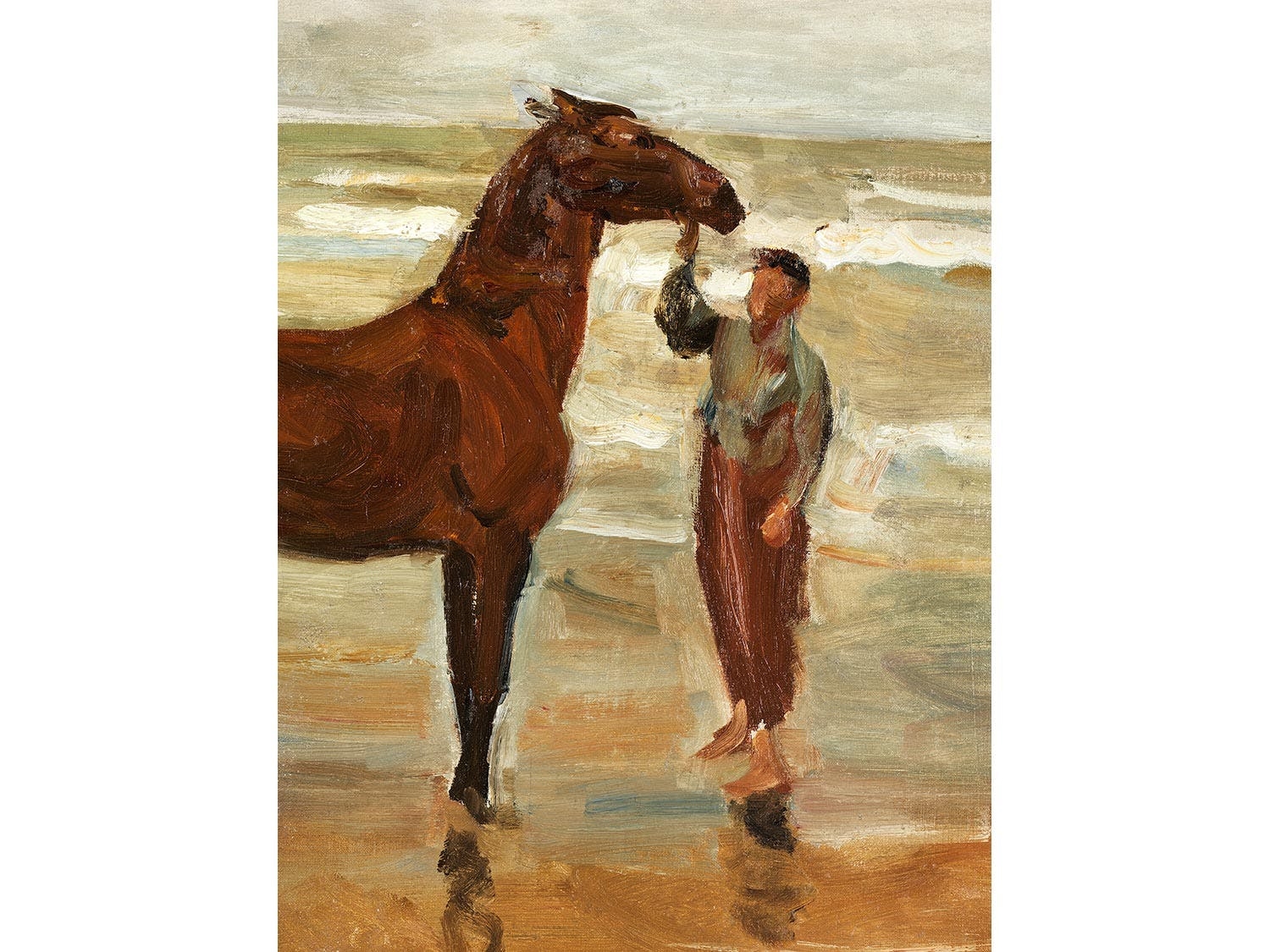 Max Liebermann | JUNGE MIT PFERD AM STRANDE (1907) | MutualArt