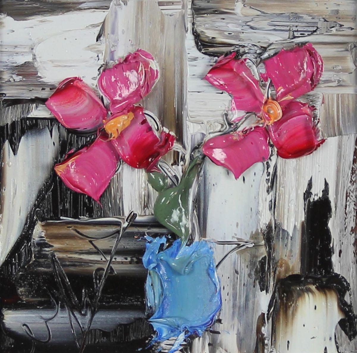 Colin Flack | Pink Flowers in a Vase | MutualArt