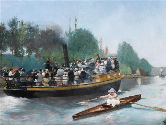 Emile Hoeterickx | DAS AUSFLUGSSCHIFF (1883) | MutualArt