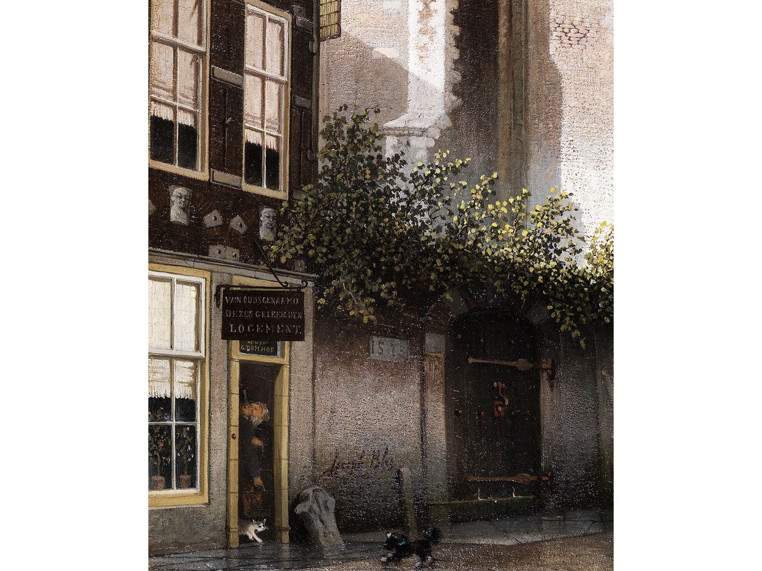 Joseph Bles | REGEN UND SONNENSCHEIN AUF DER KERKPLEIN | MutualArt