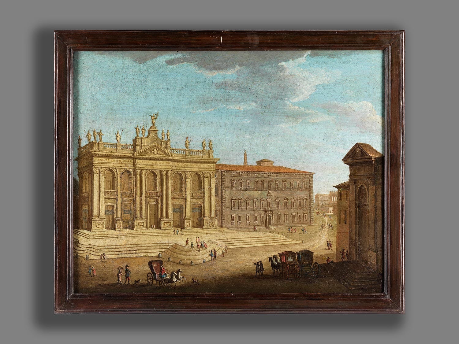 Roman School, 18th Century | VEDUTE MIT DER BASILICA SAN GIOVANNI IN ...