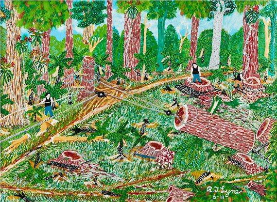 Richard Lyne | Breaking out Large Rimu Log with Purchase to Block Tree ...