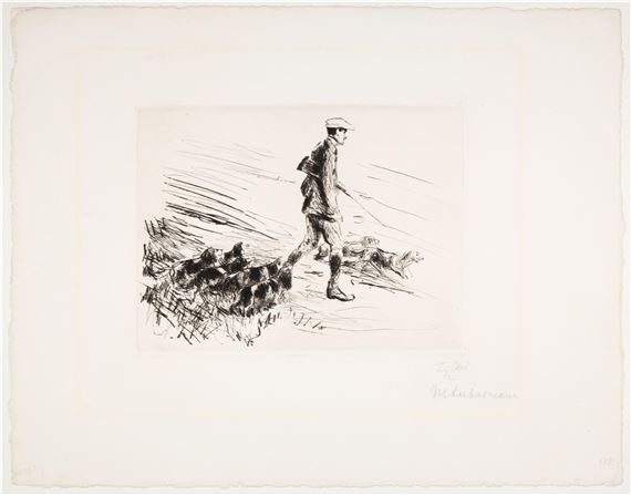 Max Liebermann | JÄGER MIT HUNDEN (1924) | MutualArt