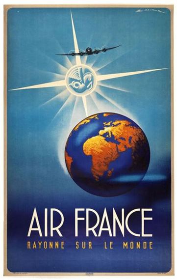 Edmond Maurus | Air France Rayonne sur le monde (1946) | MutualArt
