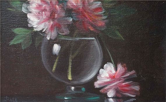 Jean Roll | Jean ROLL (1921-2015) Still life with apples and glasses ...