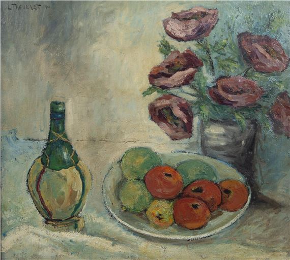 Louis Thévenet | LE GUÉRIDON À LA SOUPIÈRE NOIRE (1914) | MutualArt