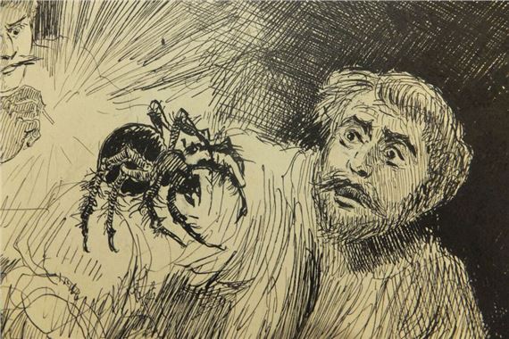 Albert Robida | Pouah c'est une une araignée grosse comme un rat ...