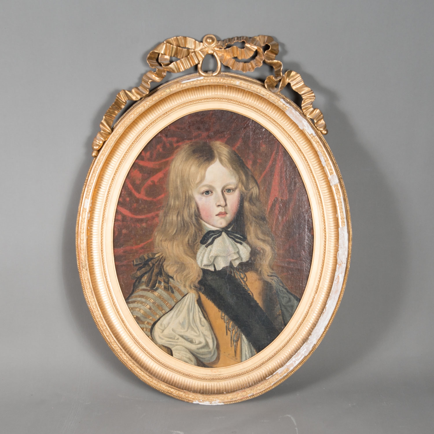 Philippe de Champaigne | Portrait of a young prince in front of red ...