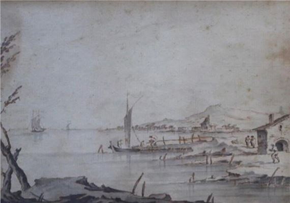 Giacomo Guardi | Traders on the Venetian Lagoon | MutualArt