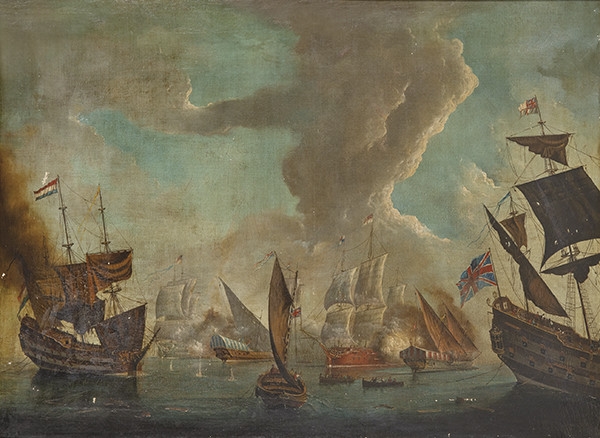 Spanish School, 20th Century | Batalla naval | MutualArt