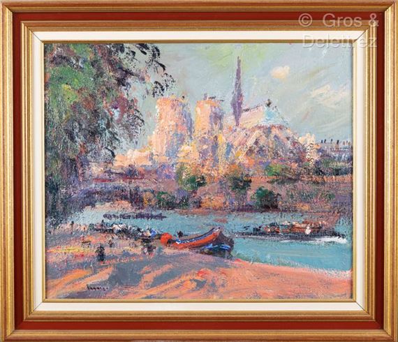 Georges Ferro-La-Grée | View of the chevet of Notre-Dame de Paris ...