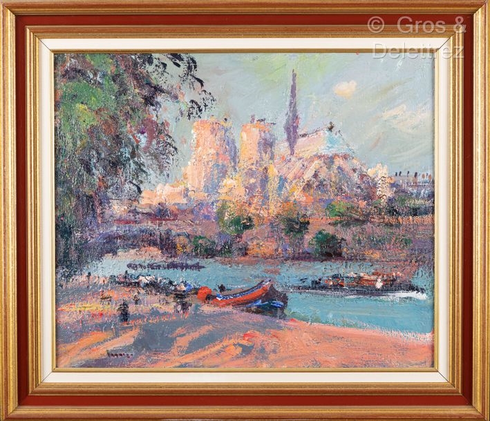 Georges Ferro-La-Grée | View of the chevet of Notre-Dame de Paris ...