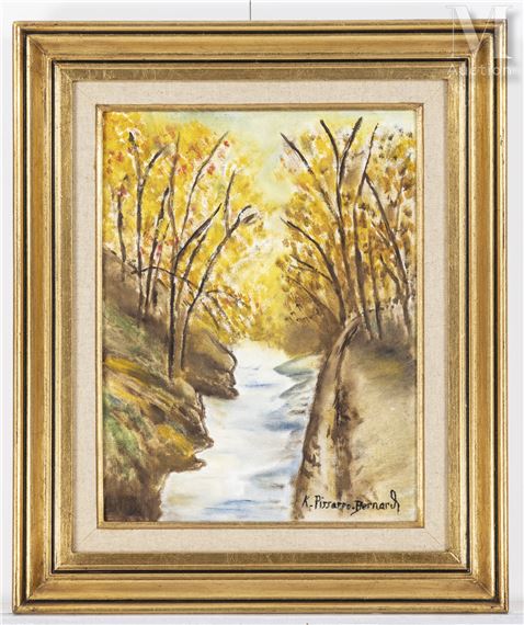 Camille Pissarro Bernard | Deux paysages de rivière | MutualArt