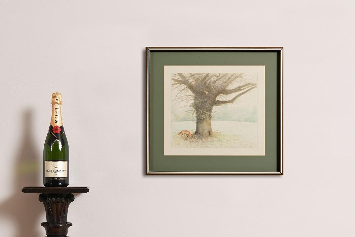Carol Graham | Fox By a Tree (1985) (1985) | MutualArt