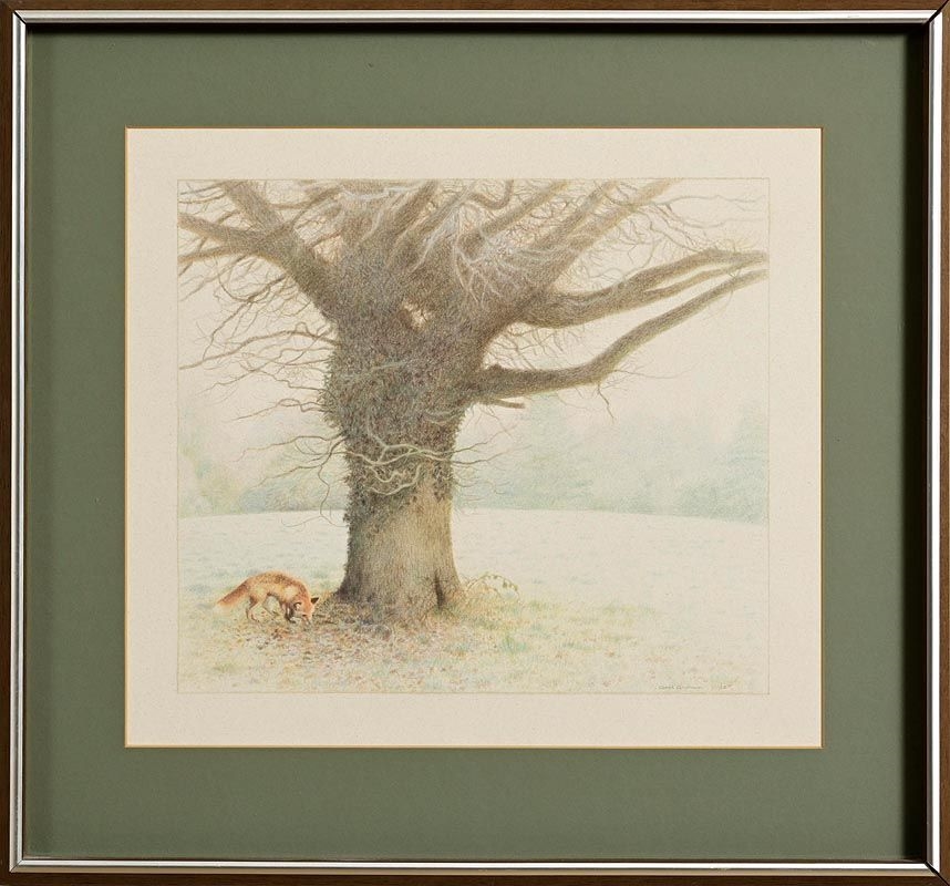 Carol Graham | Fox By a Tree (1985) (1985) | MutualArt