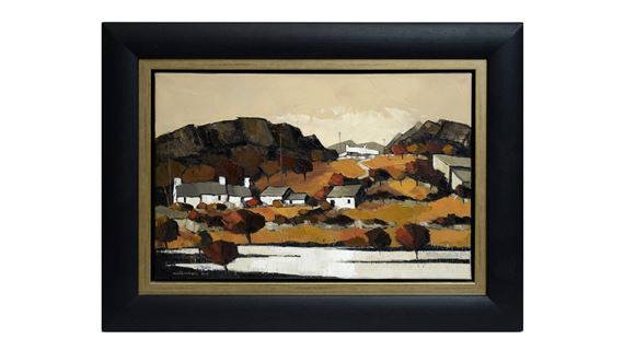 Wilf Roberts | Anglesey lane with houses and chapel (2008) | MutualArt